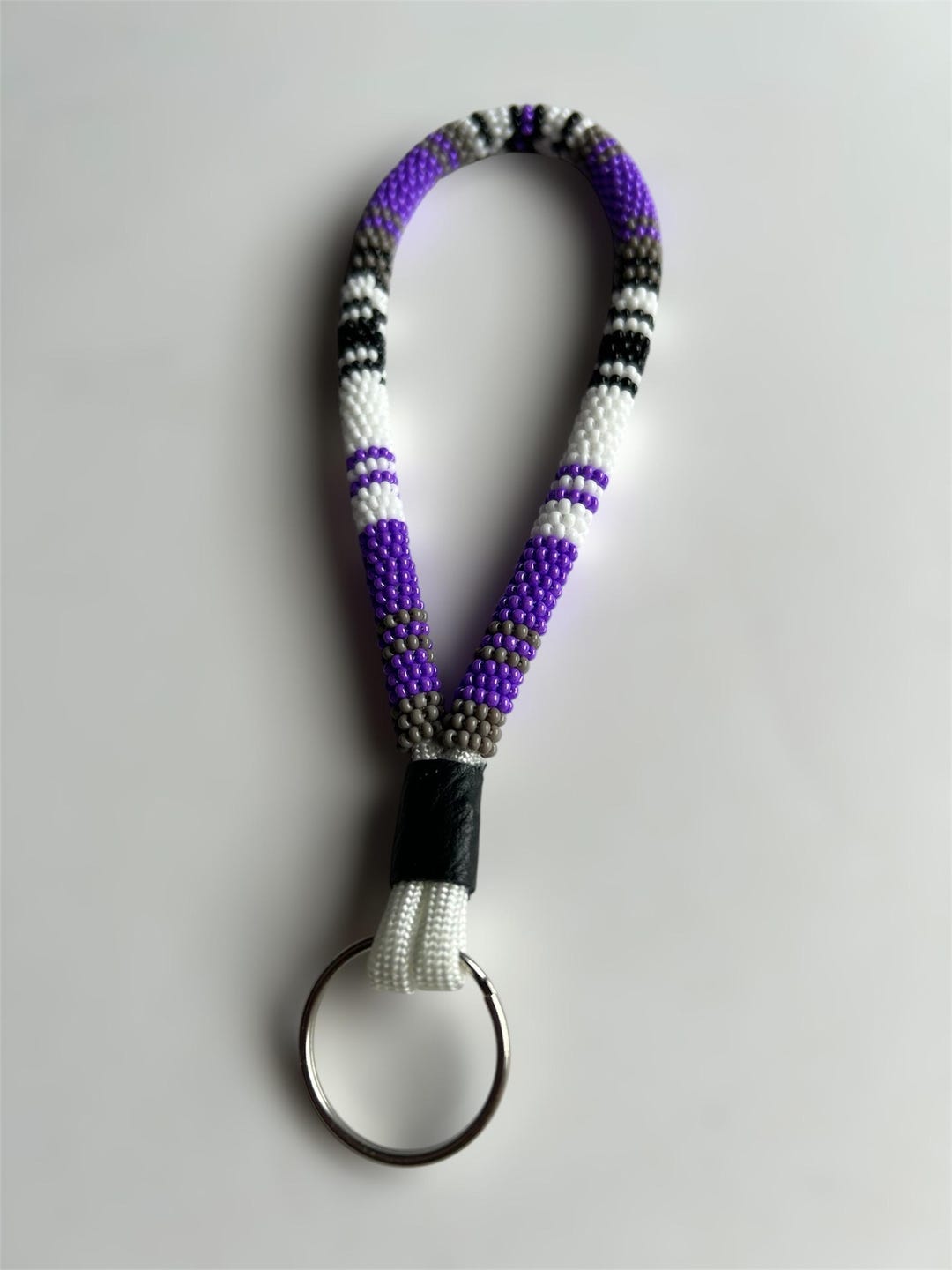 Indigenous Created Beaded Keychain Lanyard Handmade Wristlet Key Holder ...