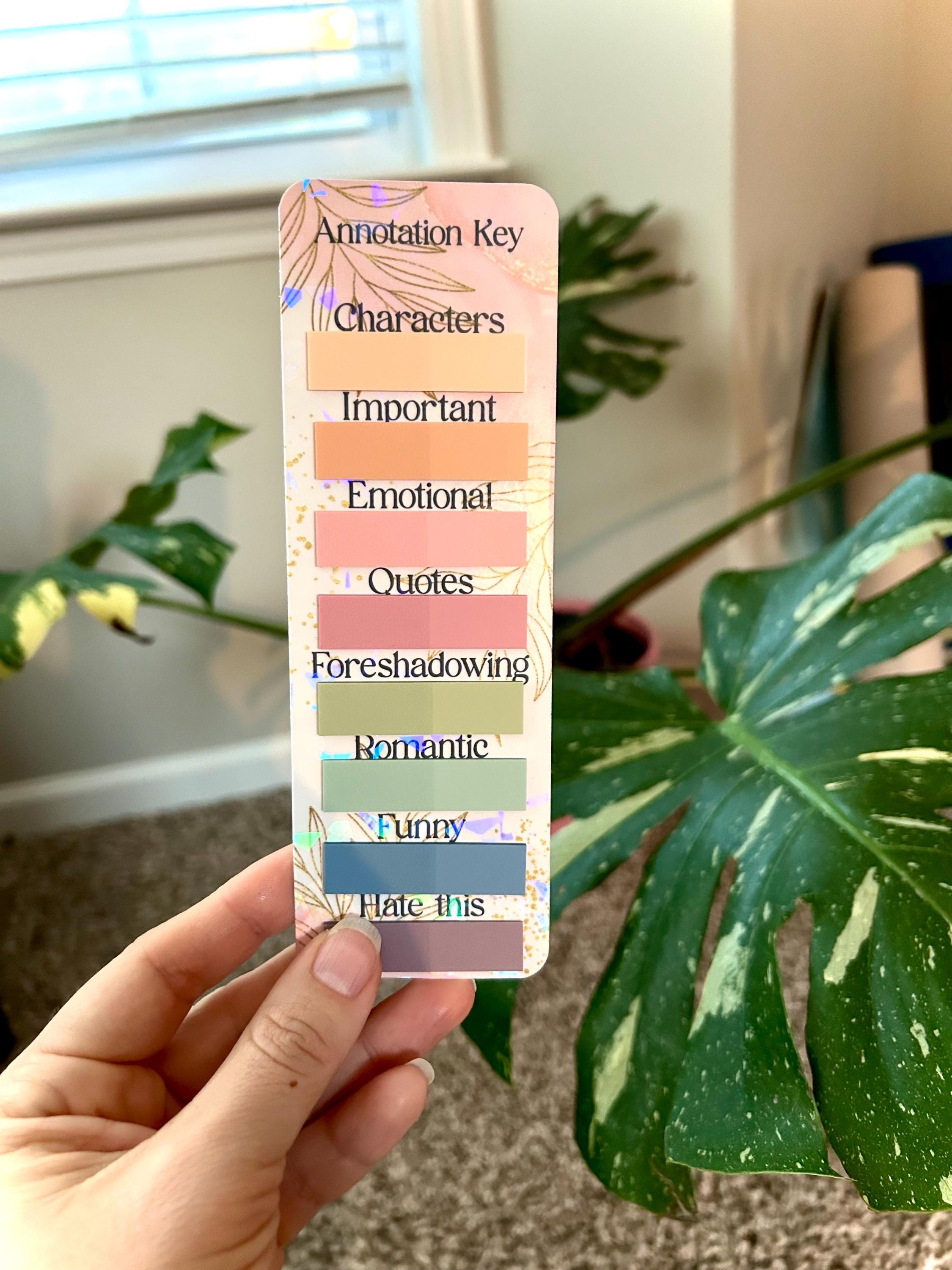 Holographic Annotation Bookmark With Sticky Tabs - Etsy
