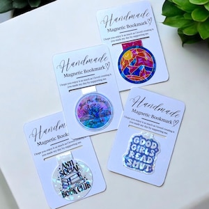 Handcrafted Magnetic Bookmarks With Holographic Shine - Etsy