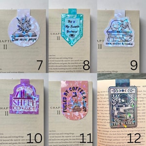 Handcrafted Magnetic Bookmarks With Holographic Shine - Etsy