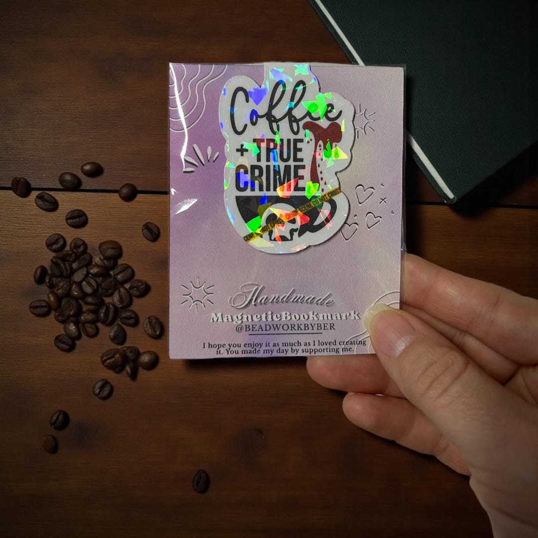 True Crime Inspired Handcrafted Magnetic Bookmarks With Holographic ...