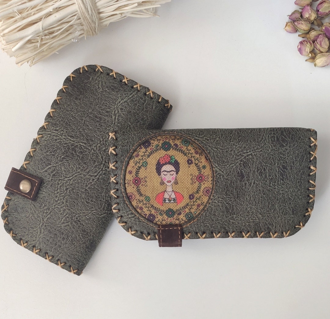 Frida Design Wallet Hand Stitched Engraved Hippie Wallet - Etsy