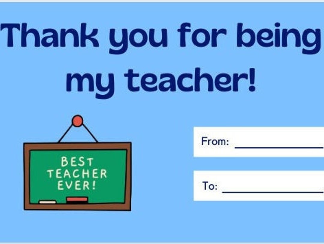 Printable Teacher Thank You Gift Tag - Etsy