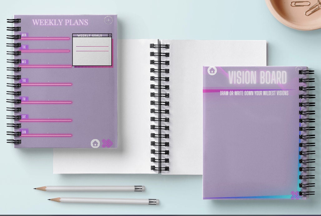 2023 Digital Planner, Neon Planner, Goodnotes Planner, iPad Planner ...