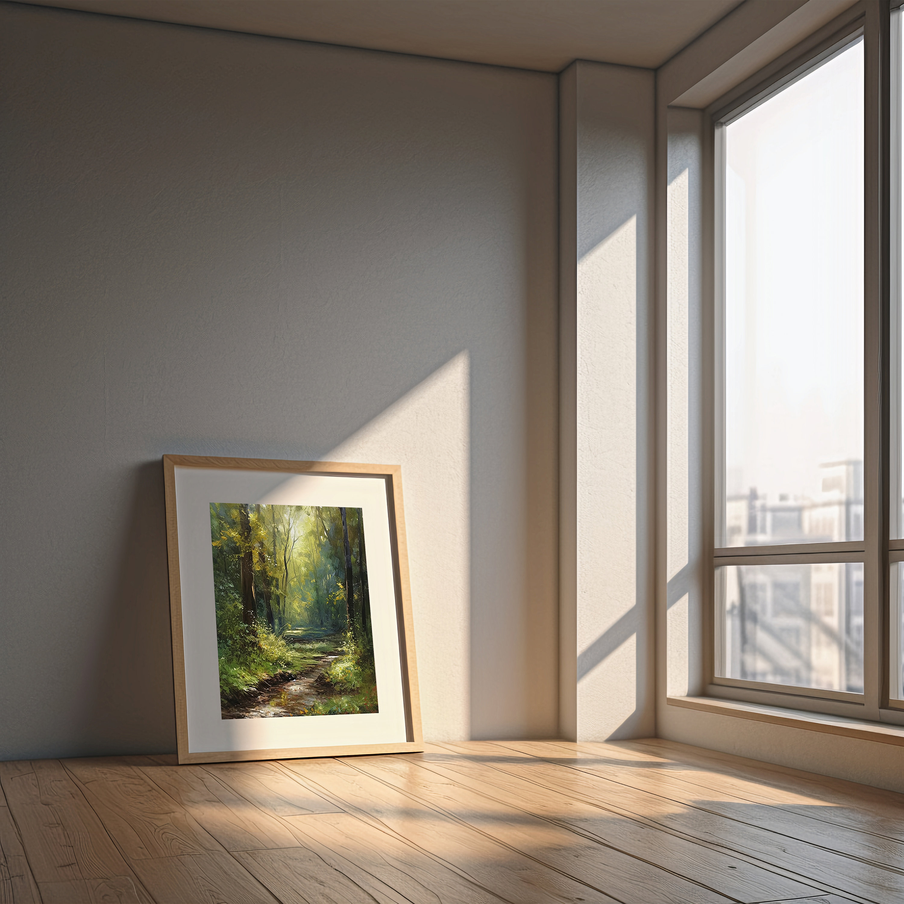 Forest Landscape Oil Painting Forest Art Print Digital - Etsy