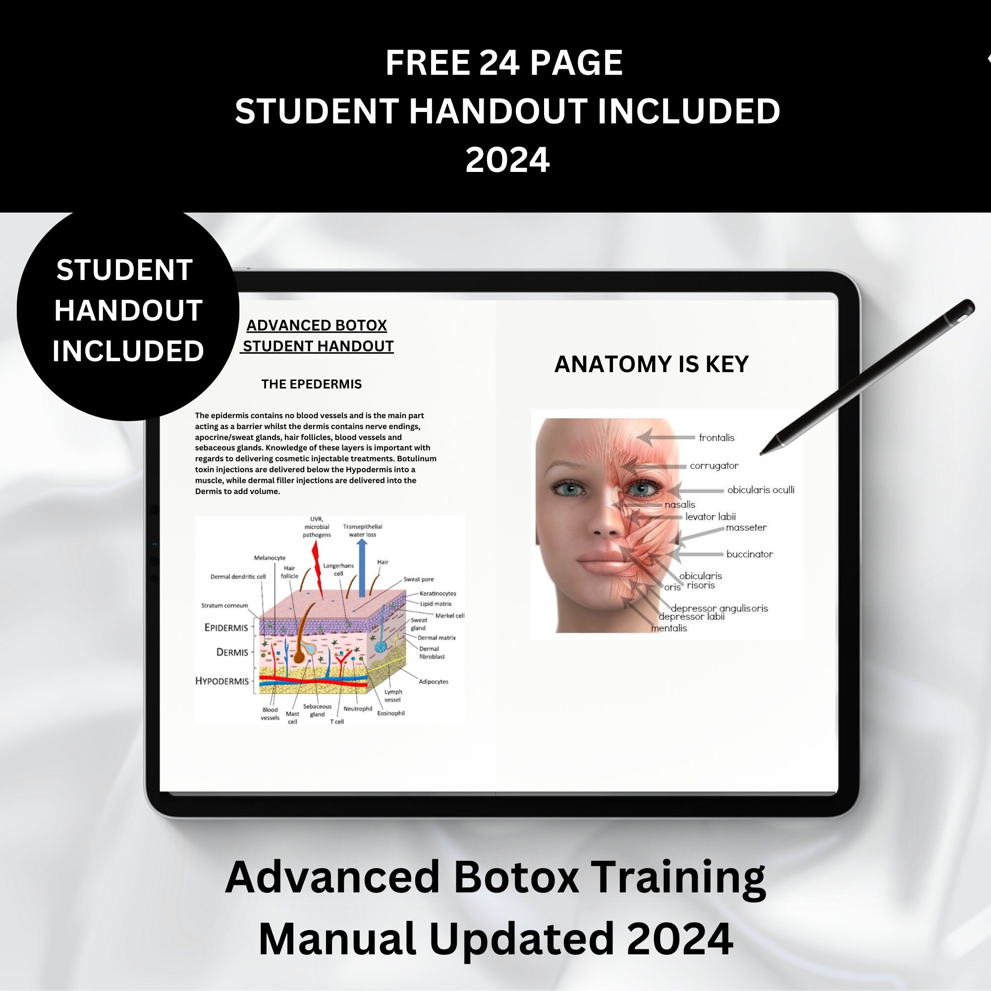 Advanced Botox Training Manual 2024 48 Pages Student Handout & Free ...