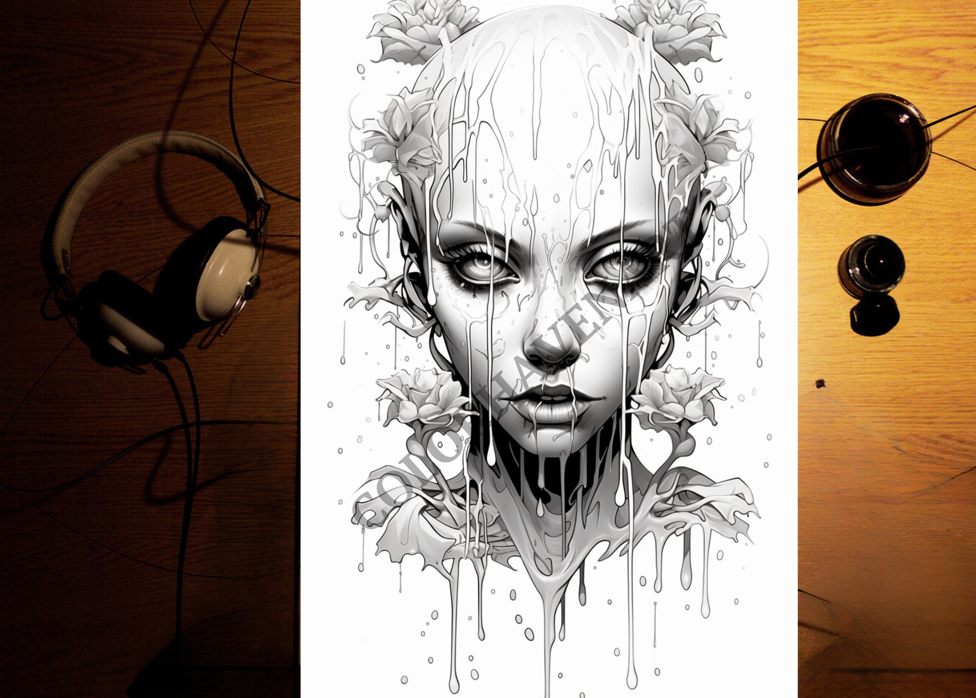 Alien Art Horror 35 Coloring Page Printable PDF Instant - Etsy