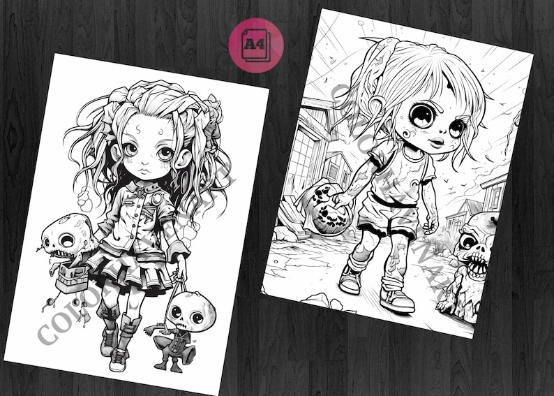 Creeping Cutie Horror Coloring Book Printable PDF Instant - Etsy