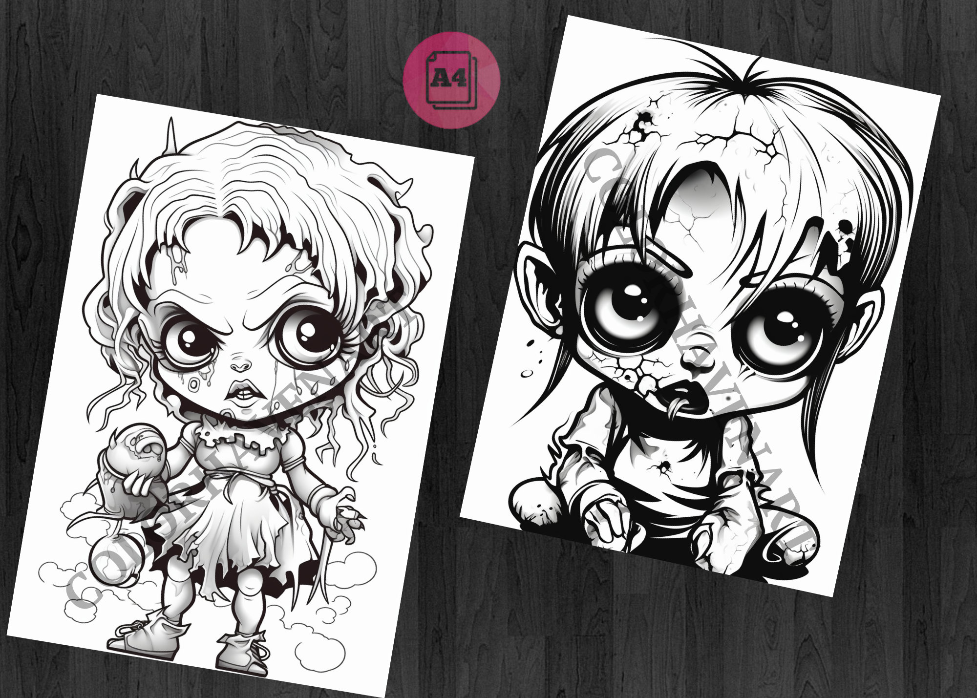 Baby Horror Coloring Book Printable PDF, Instant Download Adult ...