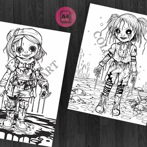 Creeping Cutie Horror Coloring Book Printable PDF Instant - Etsy