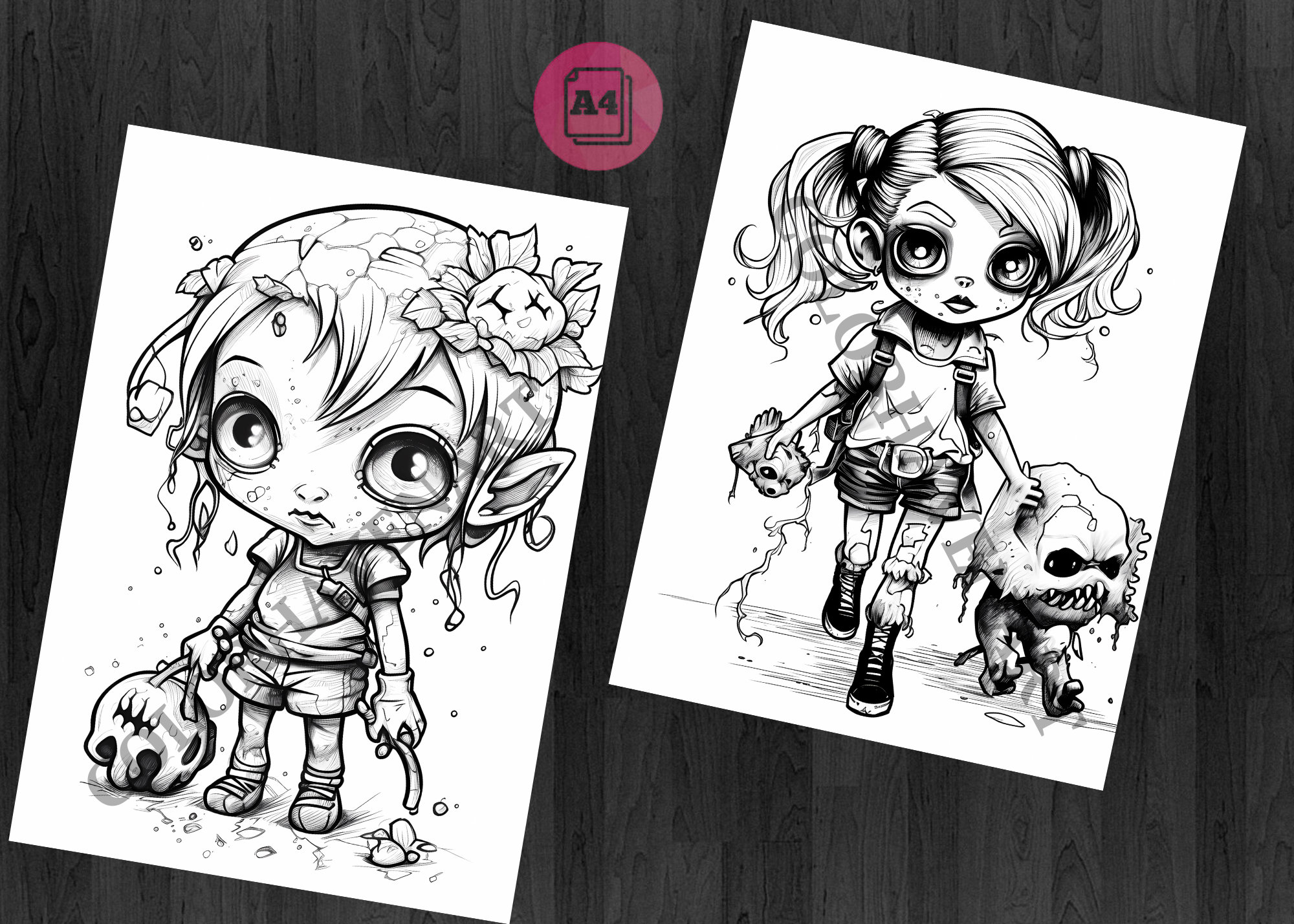 Creeping Cutie Horror Coloring Book Printable PDF Instant - Etsy