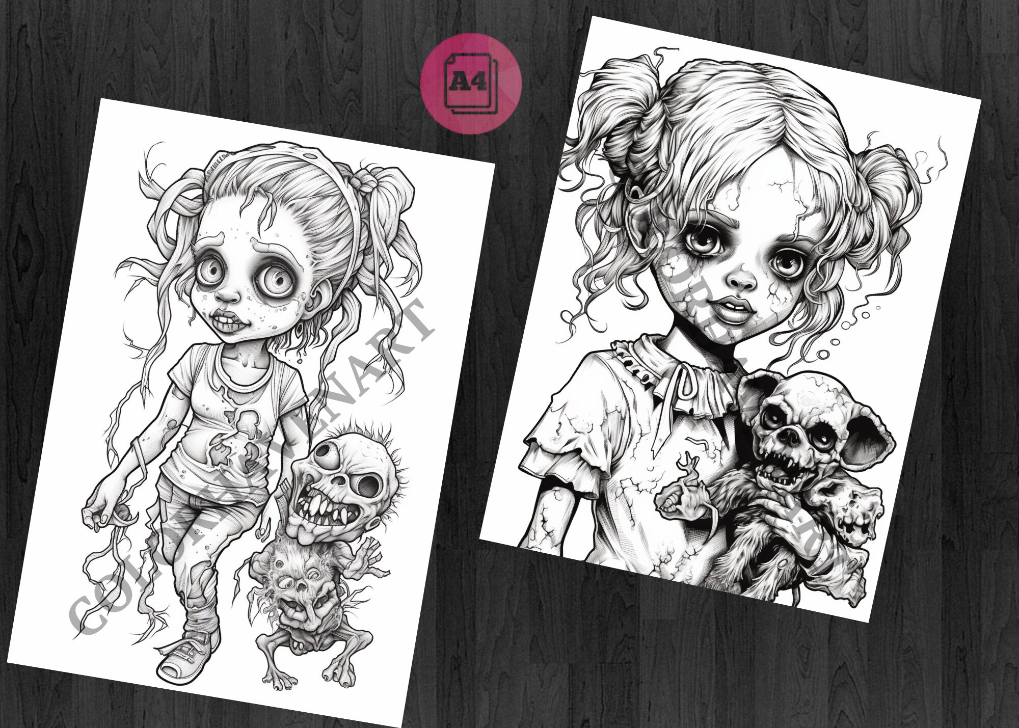 Creeping Cutie Horror Coloring Book Printable PDF Instant - Etsy