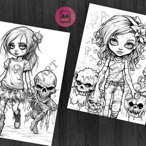 Creeping Cutie Horror Coloring Book Printable PDF Instant - Etsy