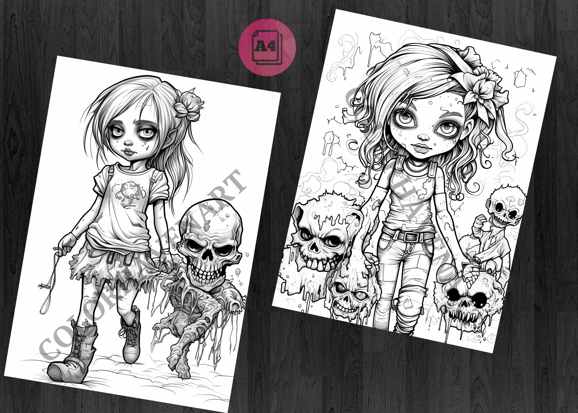 Creeping Cutie Horror Coloring Book Printable PDF Instant - Etsy