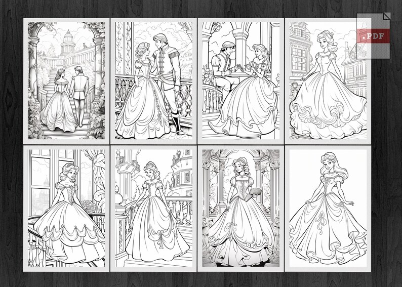 Cinderella Story A4 Coloring Page Beautiful Women Coloring - Etsy