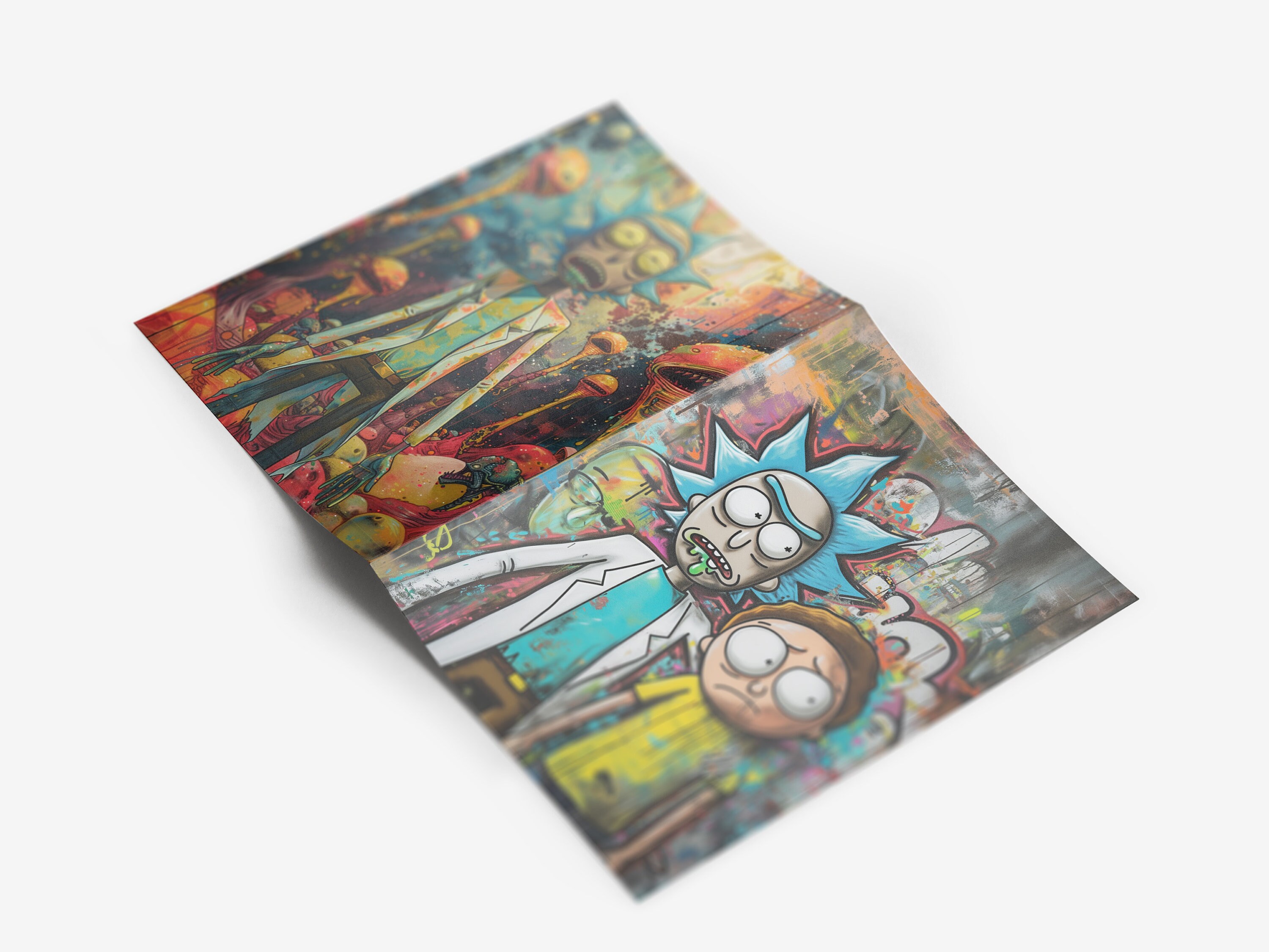 Rick and Morty Graffiti Style Colorful Designs, Printable Color Pages ...