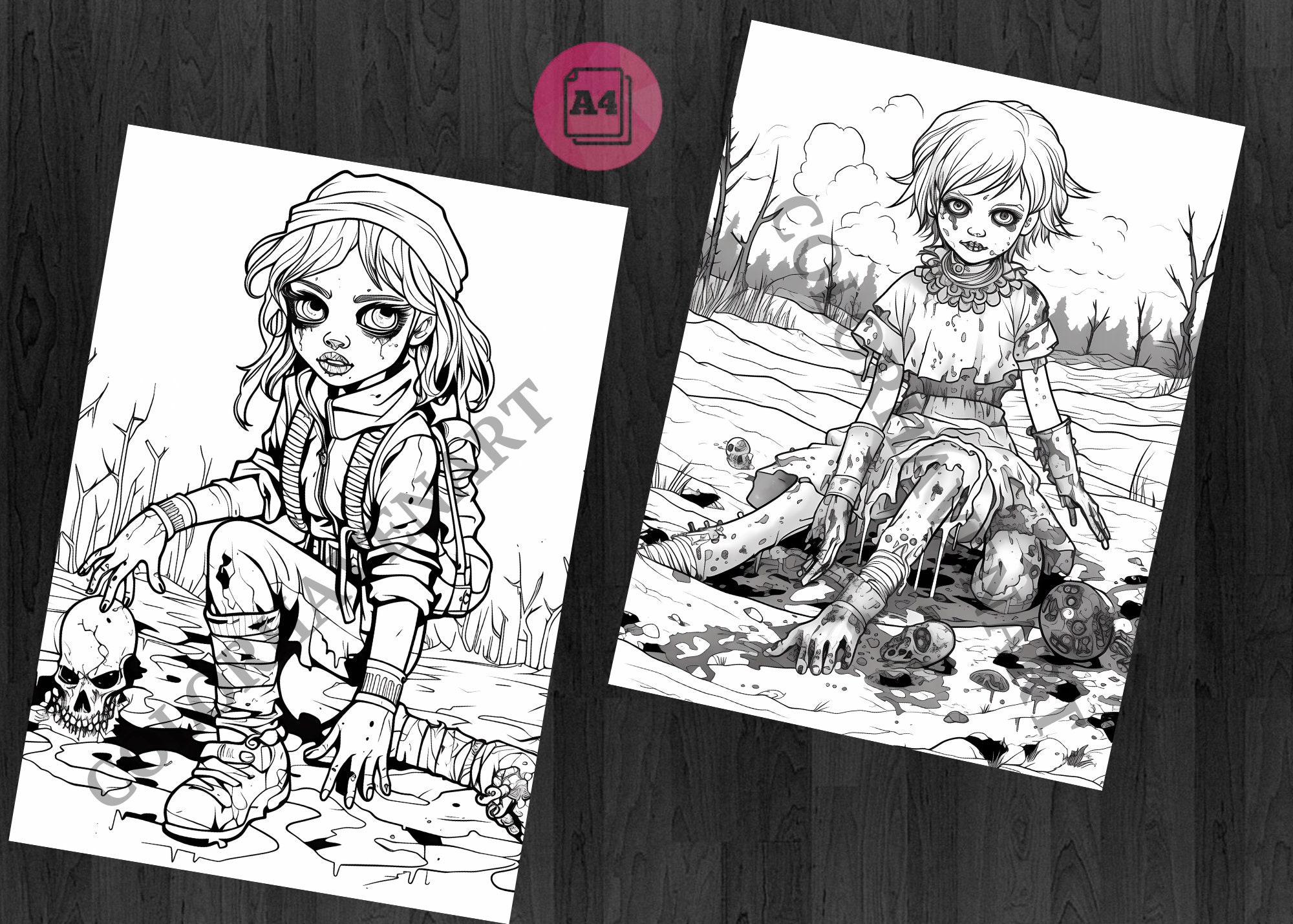 Creeping Cutie Horror Coloring Book Printable PDF Instant - Etsy