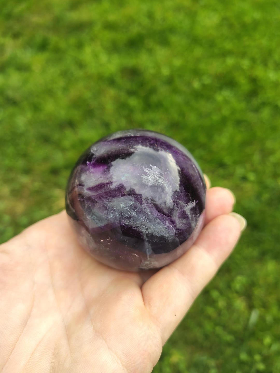 Feather Fluorite Sphere - Etsy