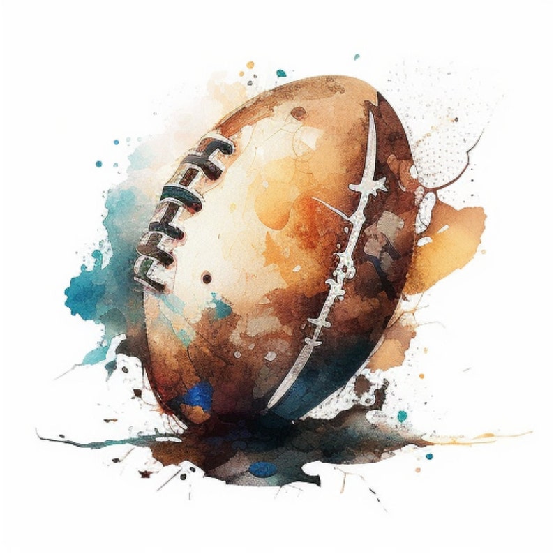 Football Watercolor PNG Clipart Sport Portrait Watercolour - Etsy