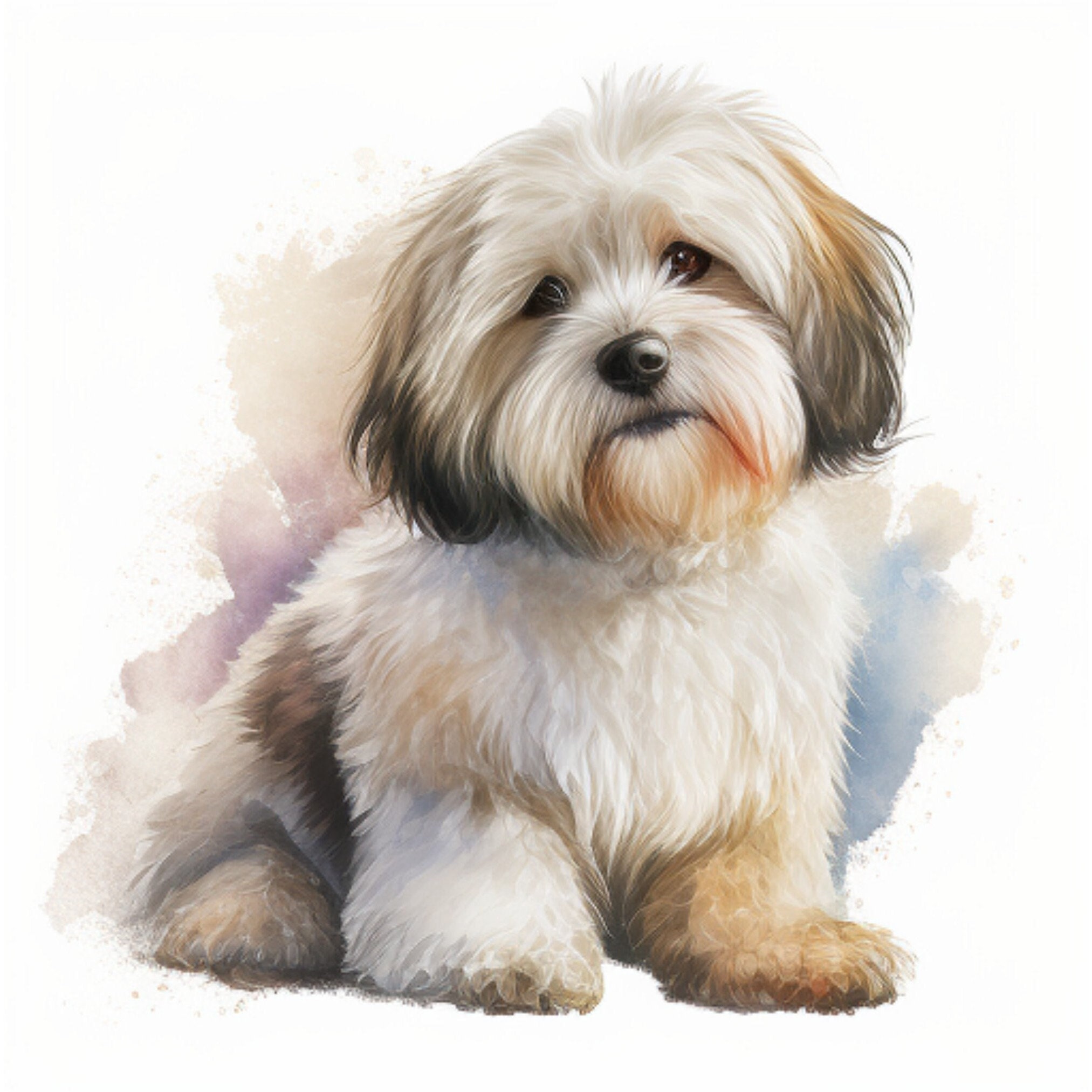 Havanese Watercolor PNG Clipart Havanese Dog Portrait PNG - Etsy