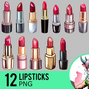 Lipstick Clipart PNG: Beauty Cosmetics Graphics (12 Transparent Images ...