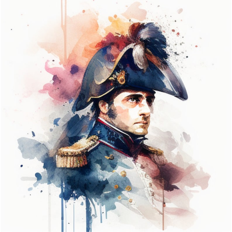 Napoleon Watercolor PNG Clipart Napoleon Bonaparte Portrait - Etsy