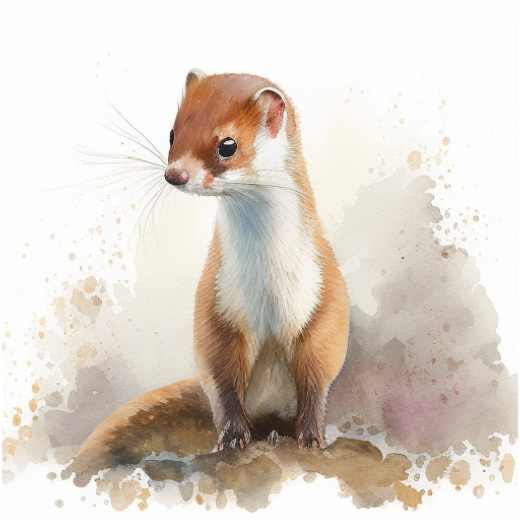 Stoat Watercolor PNG Clipart Stoat PNG Watercolour Instant - Etsy Australia