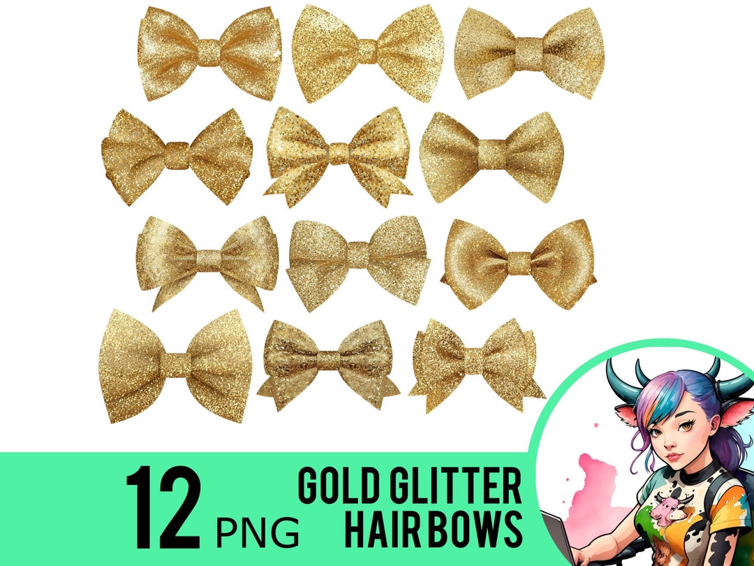 Glitter Bows Clipart, Hair Beauty Bow Clip Art, Hairbows Ribbons ...
