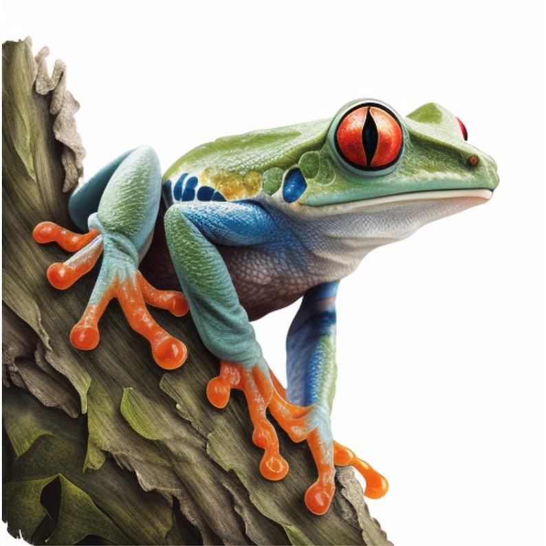 Red Eyed Tree Frog Watercolor Clipart: 4 PNG Images (commercial Use) - Etsy