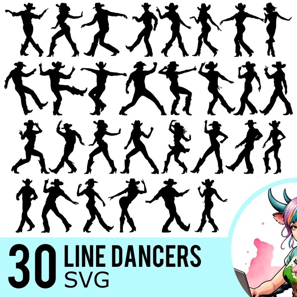 Line Dance Svg - Etsy