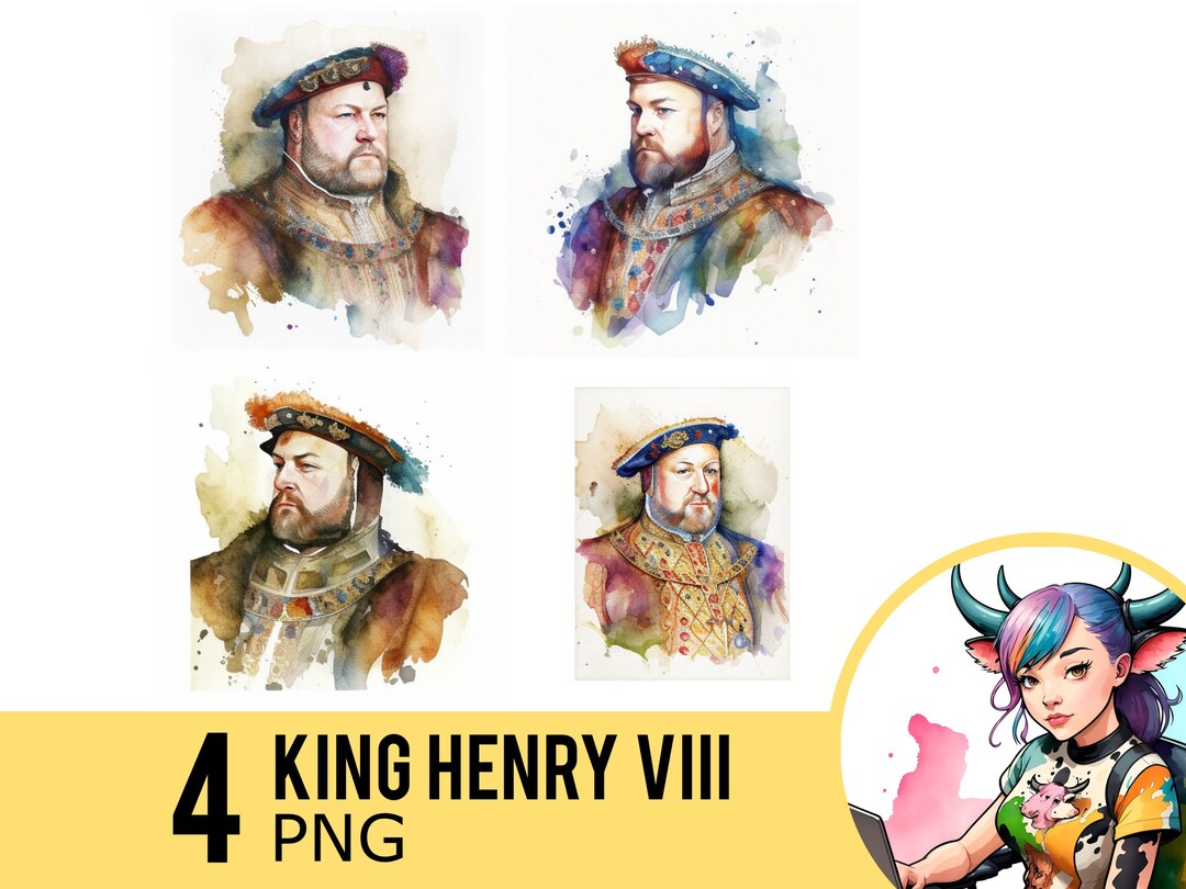 King Henry Watercolor PNG Clipart, King Henry VIII Portrait Watercolour ...