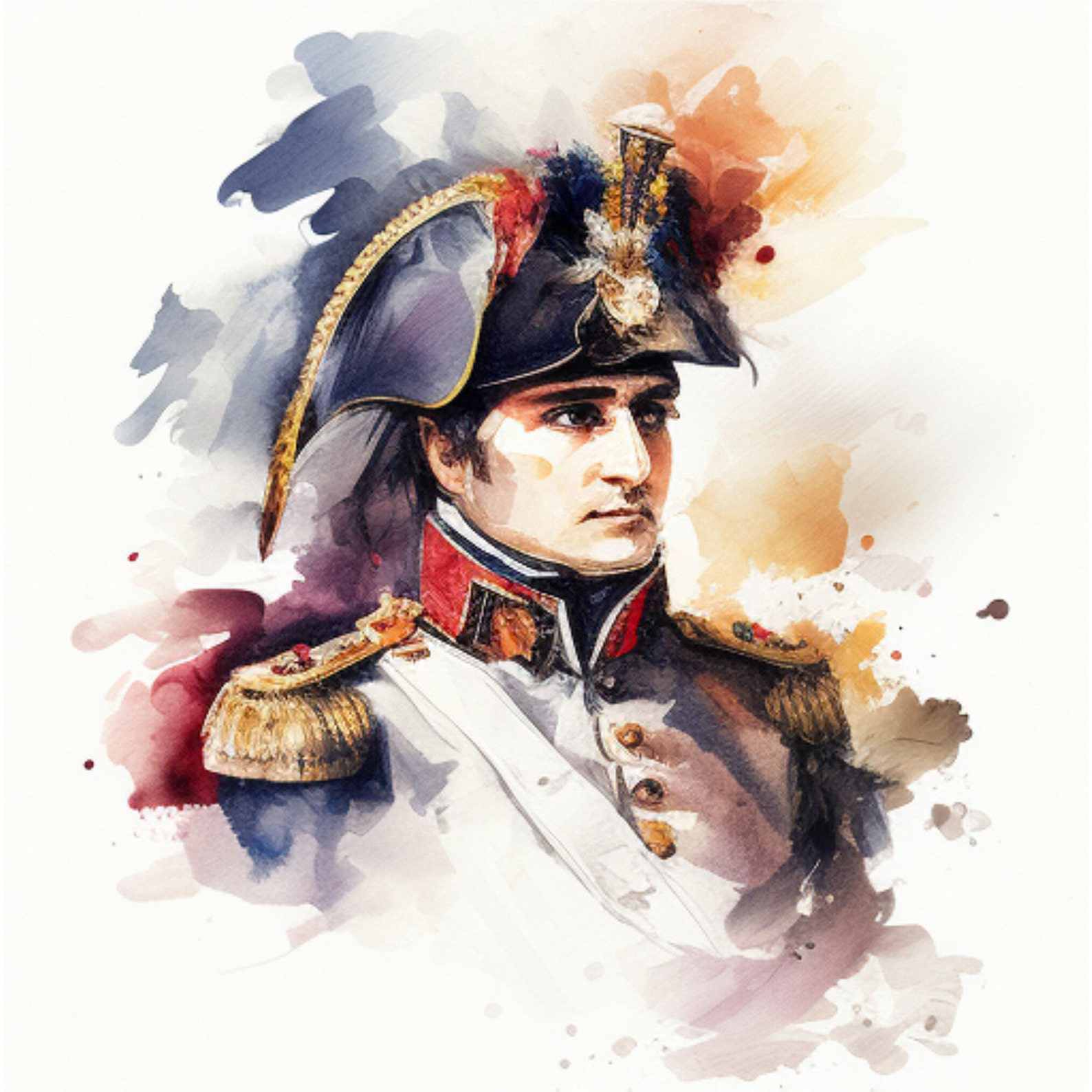Napoleon Watercolor PNG Clipart Napoleon Bonaparte Portrait - Etsy