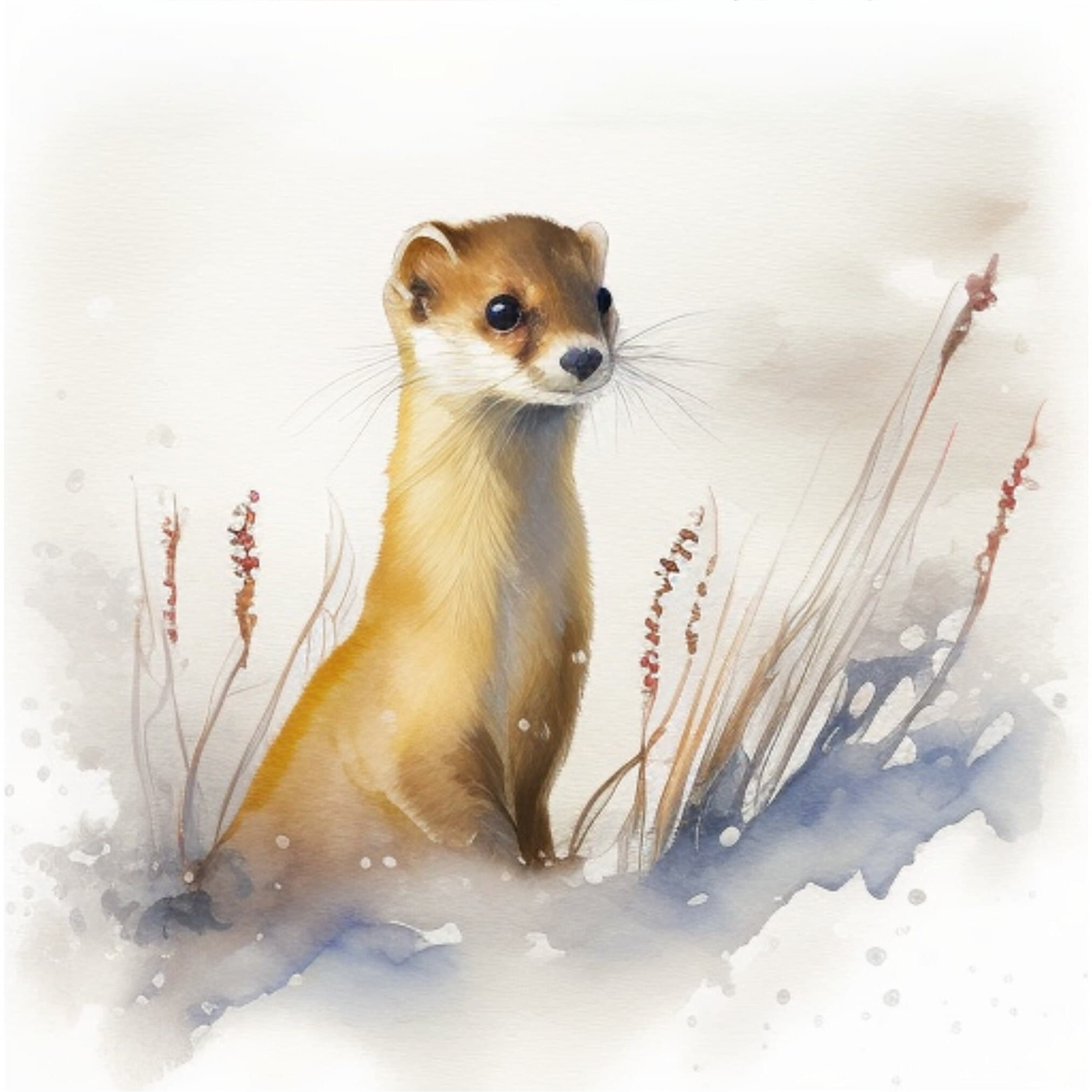 Weasel Watercolor PNG Clipart Weasel PNG Watercolour Instant - Etsy Denmark