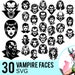 Vampire Face SVG Clipart: Halloween Horror Silhouette (30 Bundle) - Etsy