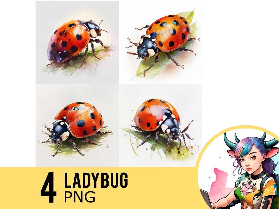 Ladybug Watercolor PNG Clipart, Ladybird Portrait PNG Watercolour ...