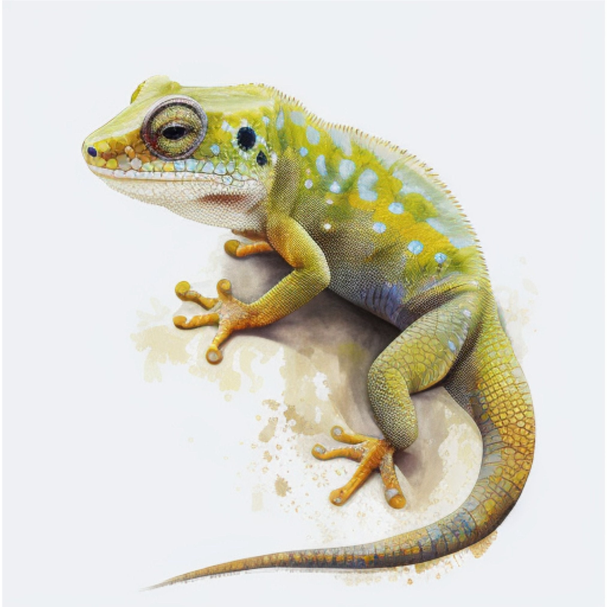 Gecko Watercolor PNG Clipart Lizard Portrait PNG Watercolour - Etsy