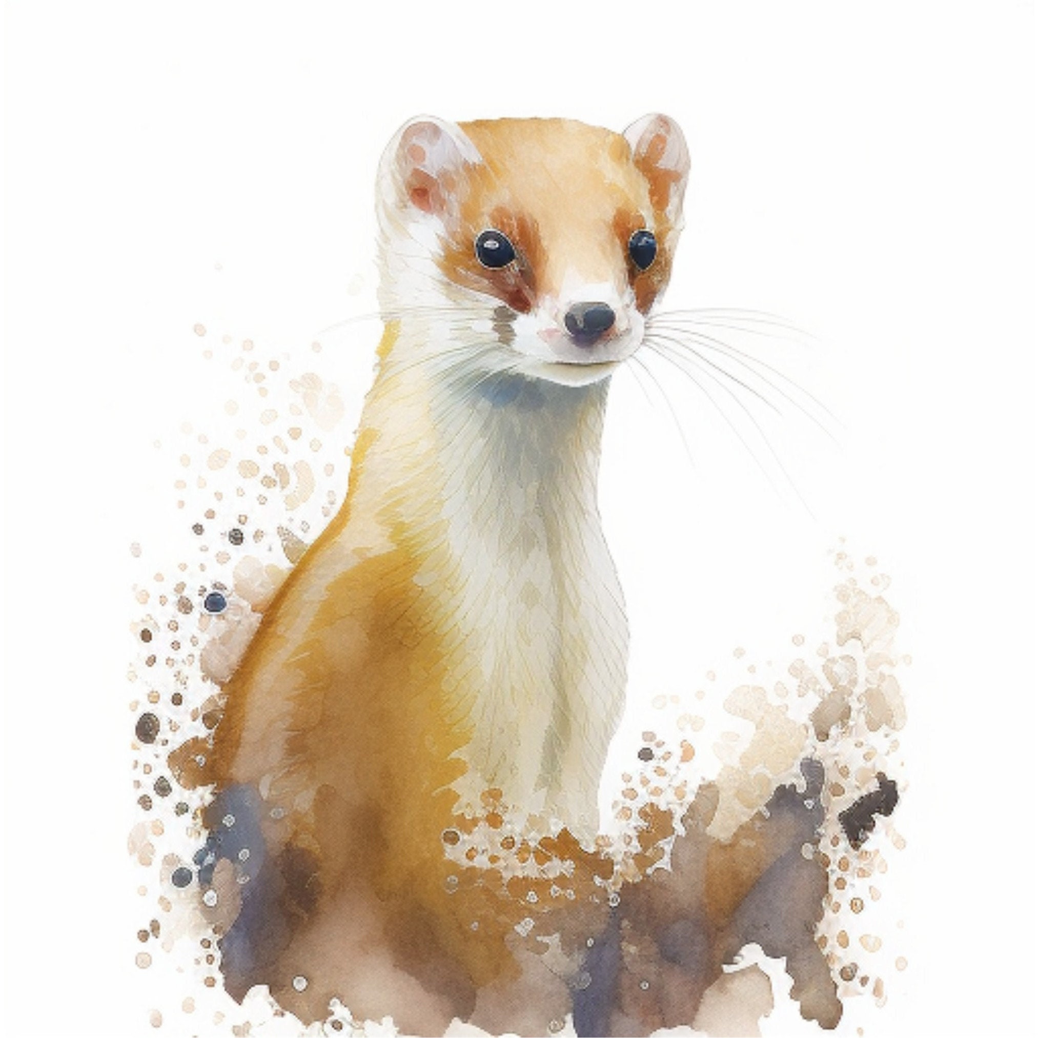 Stoat Watercolor PNG Clipart Stoat PNG Watercolour Instant - Etsy Australia
