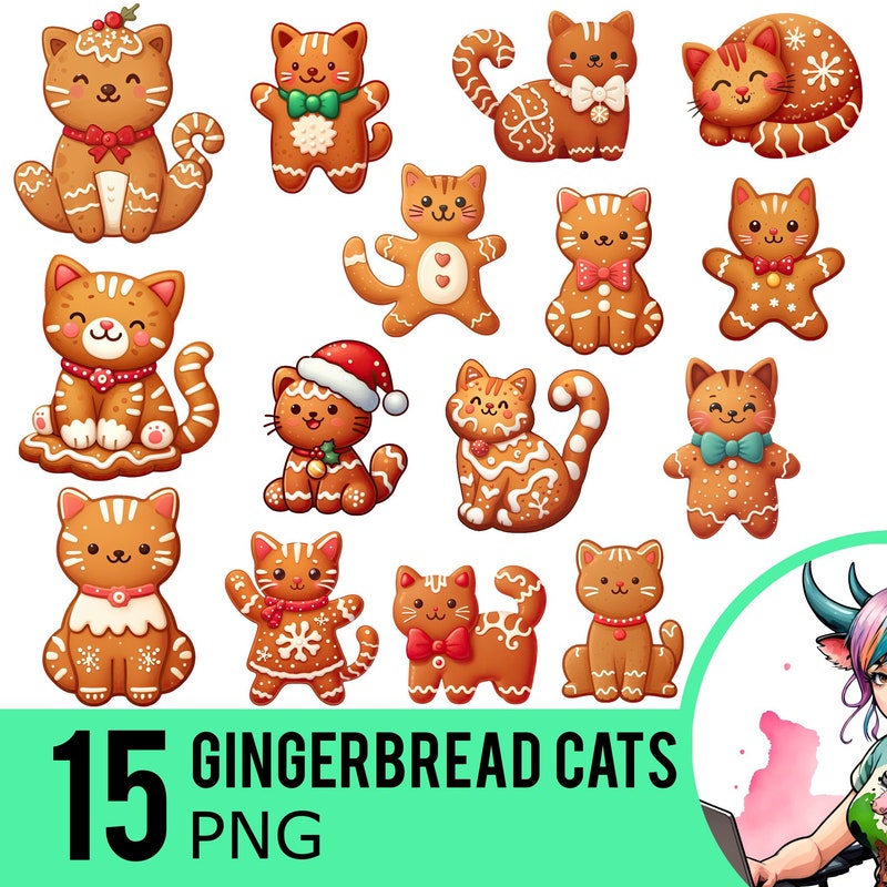 Gingerbread Cat - Etsy