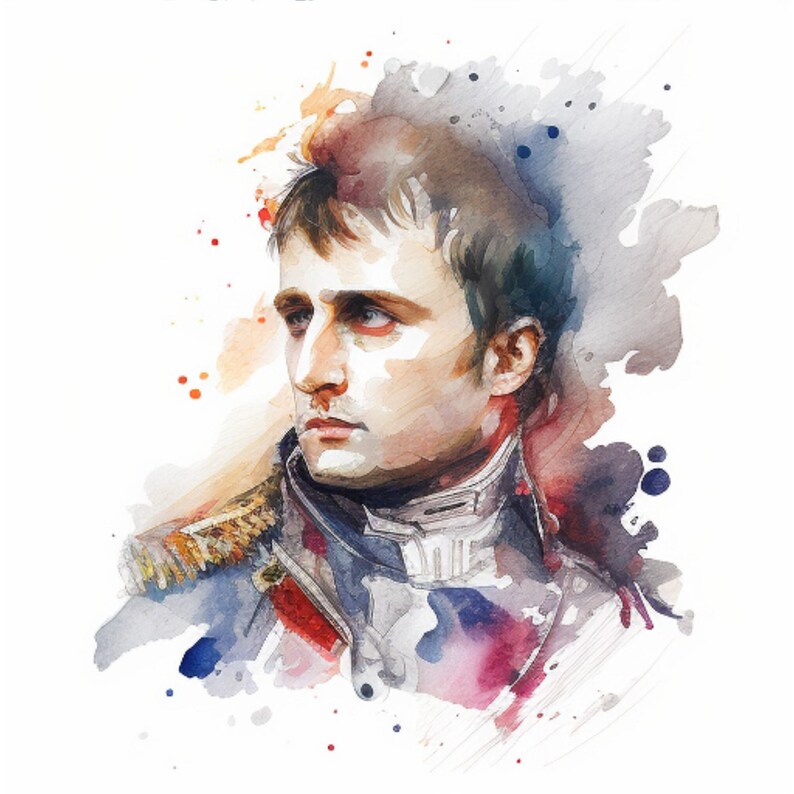 Napoleon Watercolor PNG Clipart Napoleon Bonaparte Portrait - Etsy