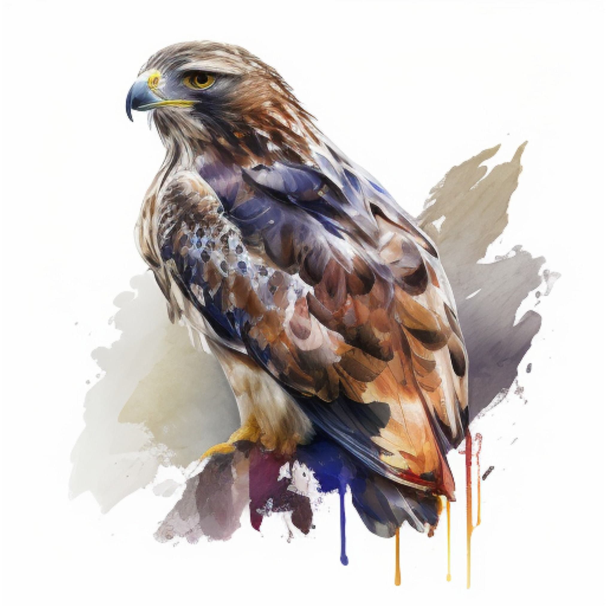Buzzard Watercolor PNG Clipart Bird of Prey Portrait PNG - Etsy Australia
