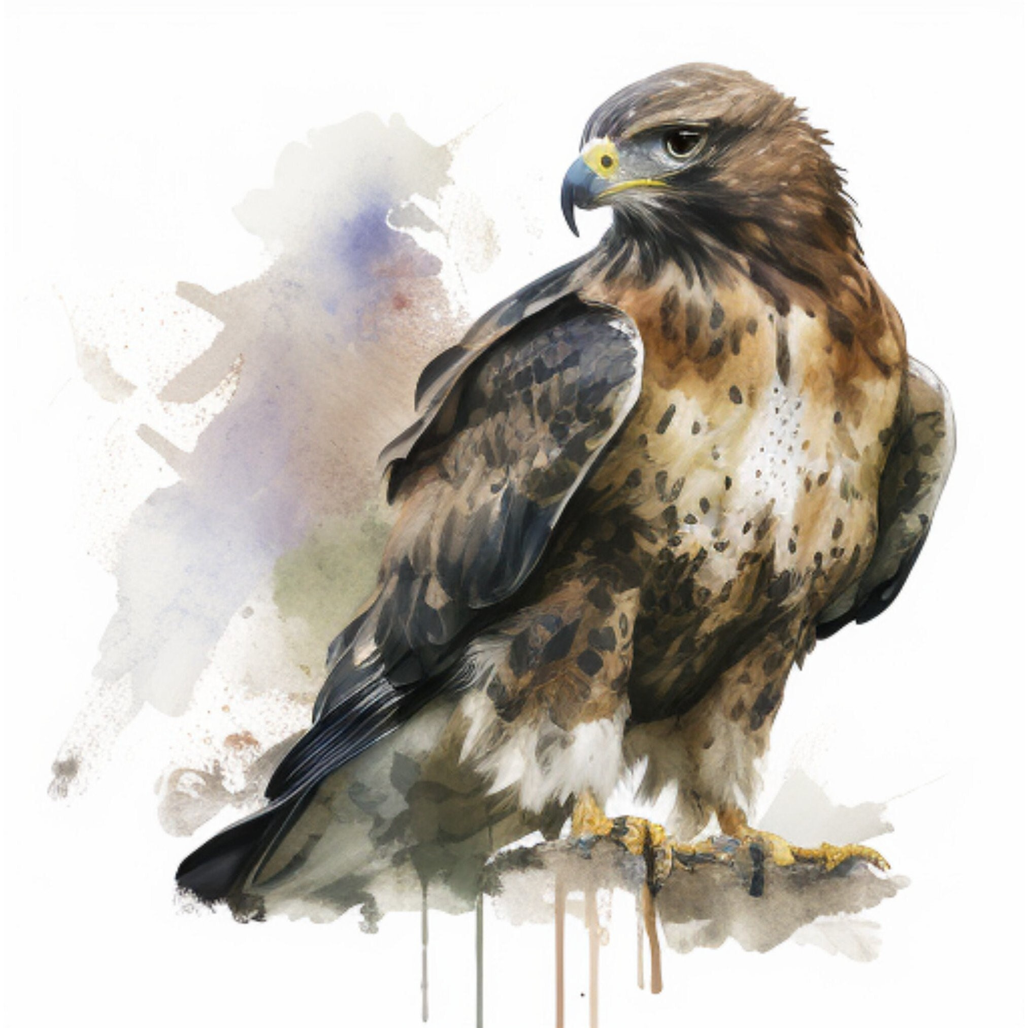 Buzzard Watercolor PNG Clipart Bird of Prey Portrait PNG - Etsy Australia