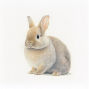 Netherland Dwarf Rabbit Watercolor PNG Clipart, Bunny Portrait ...