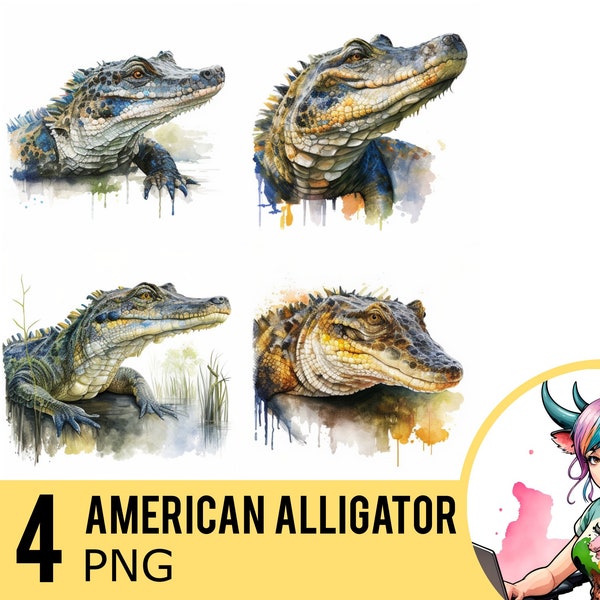 Alligator Clipart - Etsy
