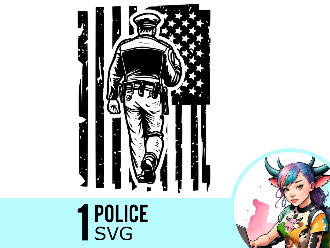 Police Svg Clipart, US Flag Officer Svg, USA American Cop Svg, 911 ...