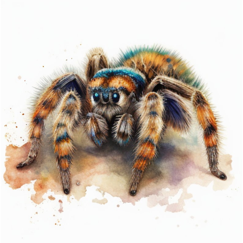 Vogelspinne Aquarell PNG Clipart Spinne Portrait PNG - Etsy.de