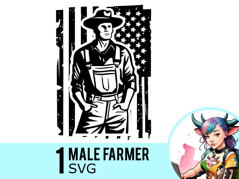 Male Farmer Clipart American Farmer Svg US Hero Svg - Etsy