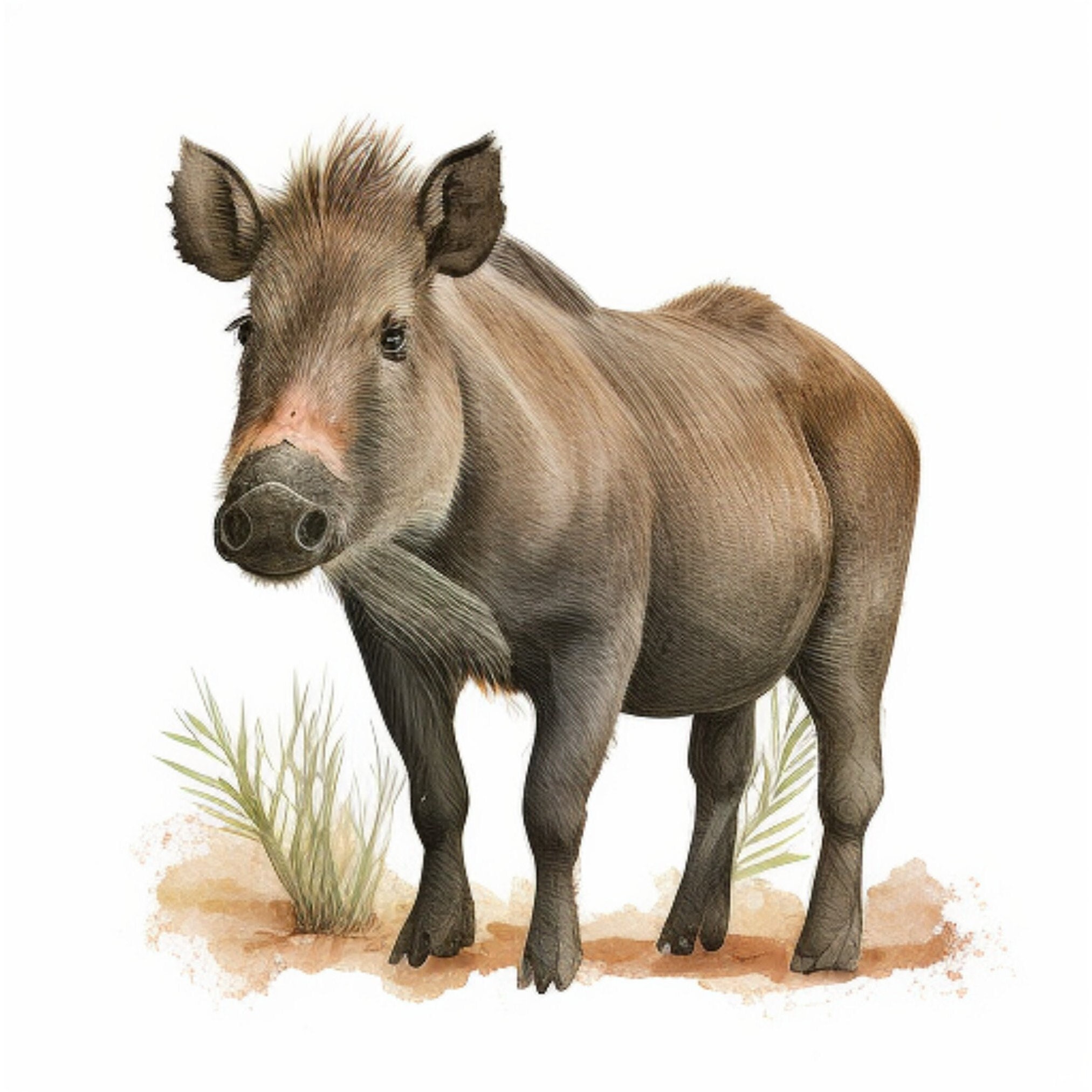 Warthog Watercolor PNG Clipart Pig Portrait PNG Watercolour - Etsy