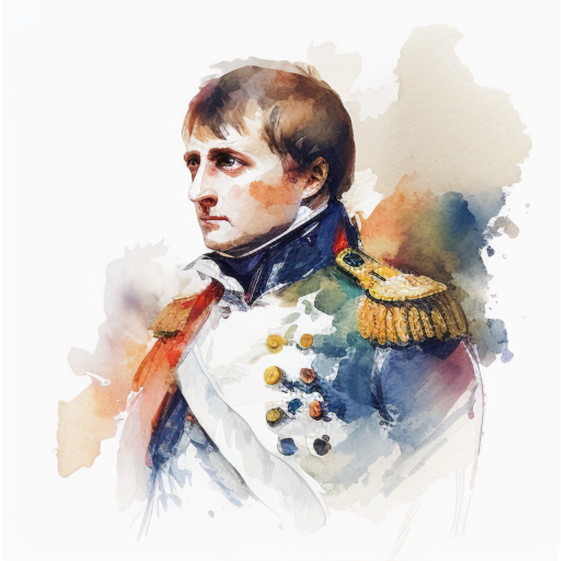 Napoleon Watercolor PNG Clipart Napoleon Bonaparte Portrait - Etsy