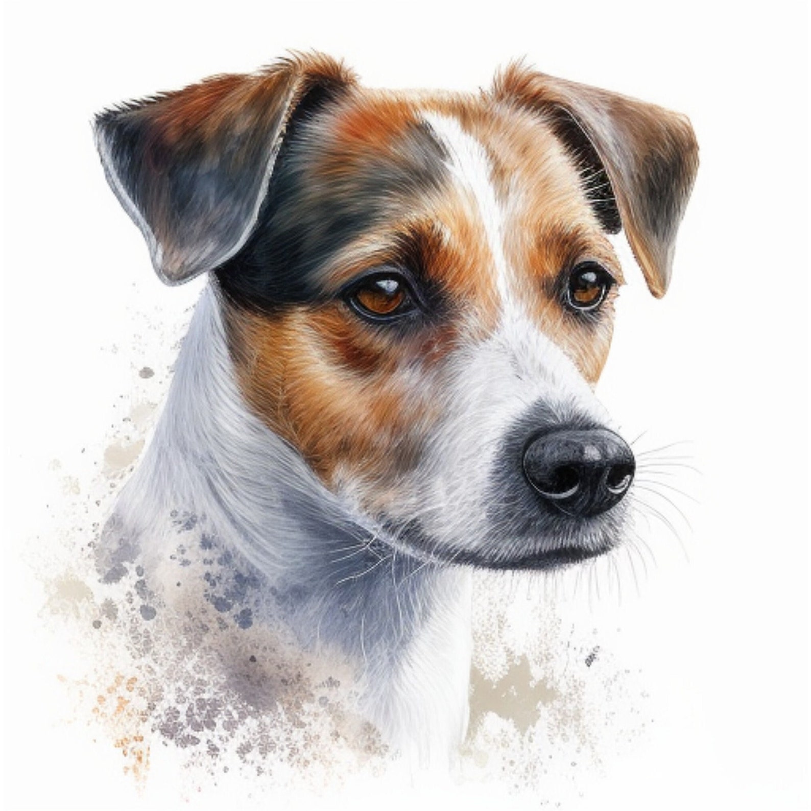 Jack Russell Watercolor PNG Clipart Terrier Dog Portrait PNG - Etsy