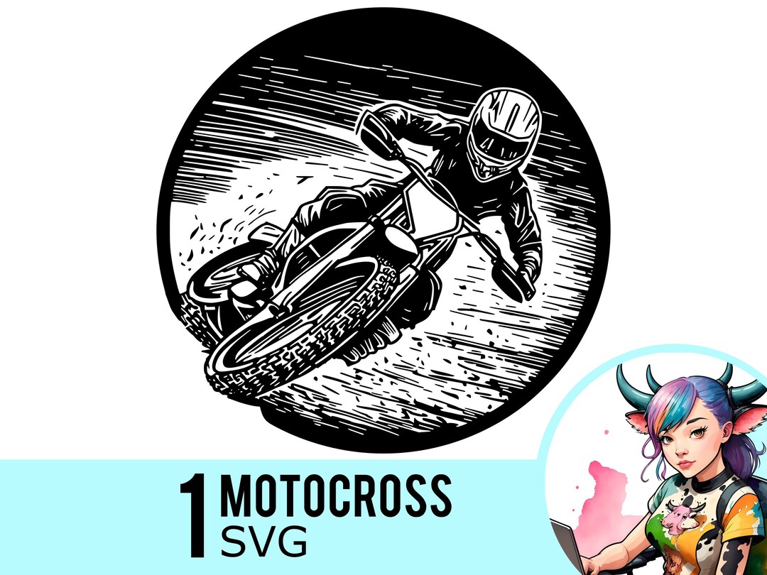Motocross Rider Clipart SVG, Motocross Silhouette, Motocross Template ...